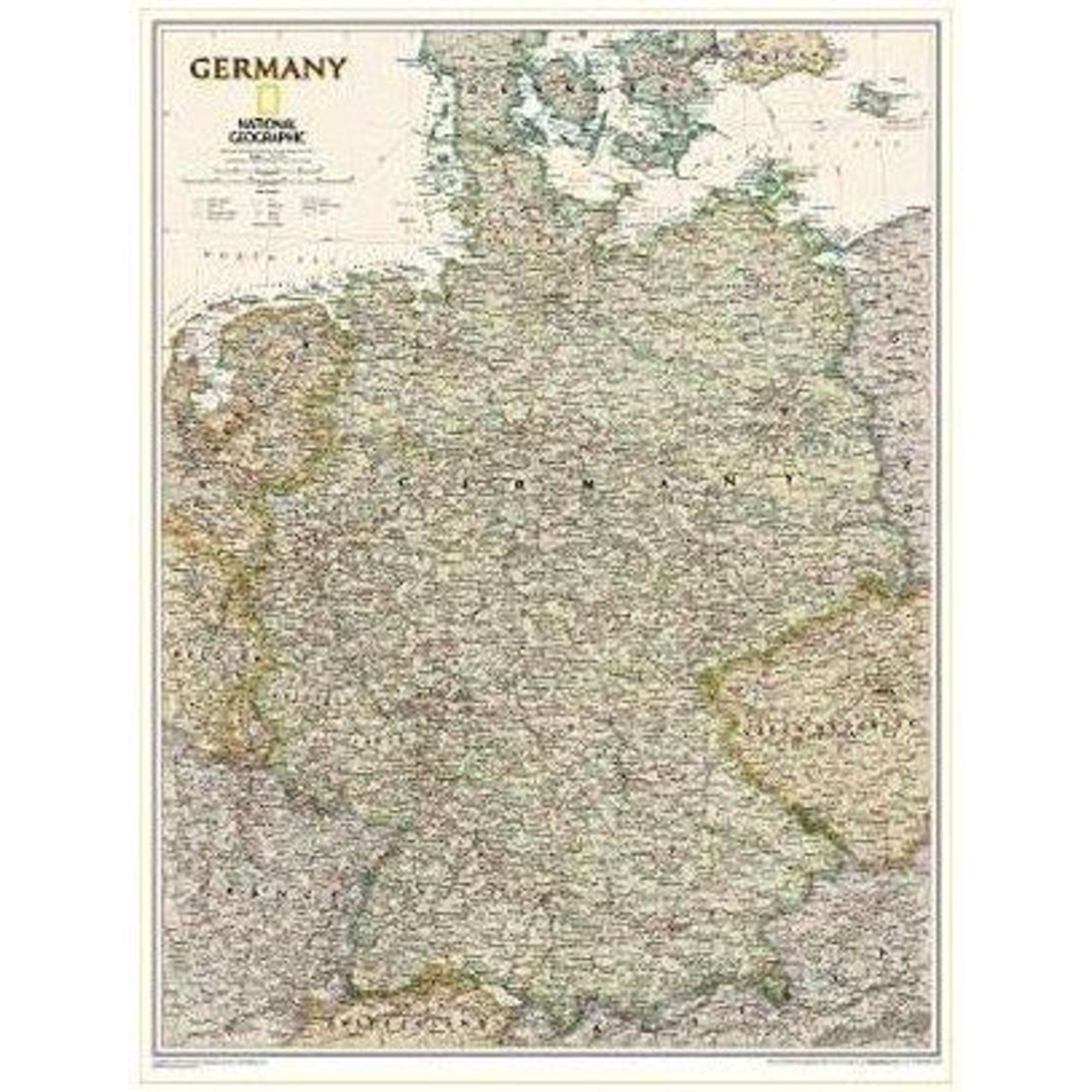 National Geographic Landkarte Deutschland